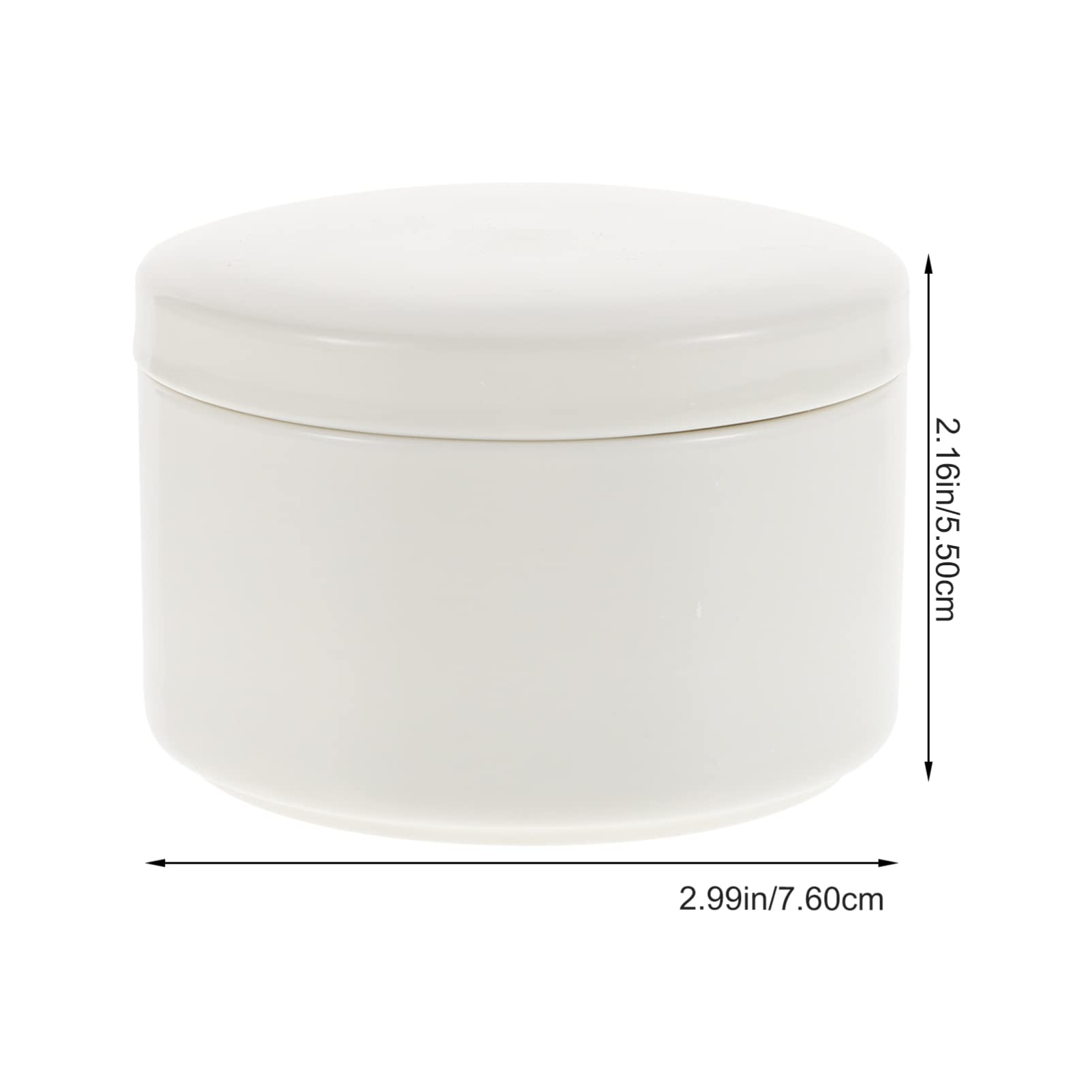 Zerodeko Ceramic Jewelry Box White Ceramic Jewelry Case Ring Holder Trinket Jewel Box for Wedding Anniversary Birthday Bridal Gift White