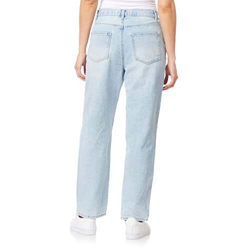 WallFlower Women's Boyfriend Straight Denim High-Rise Insta Classic Juniors Jeans, Wellie, 13