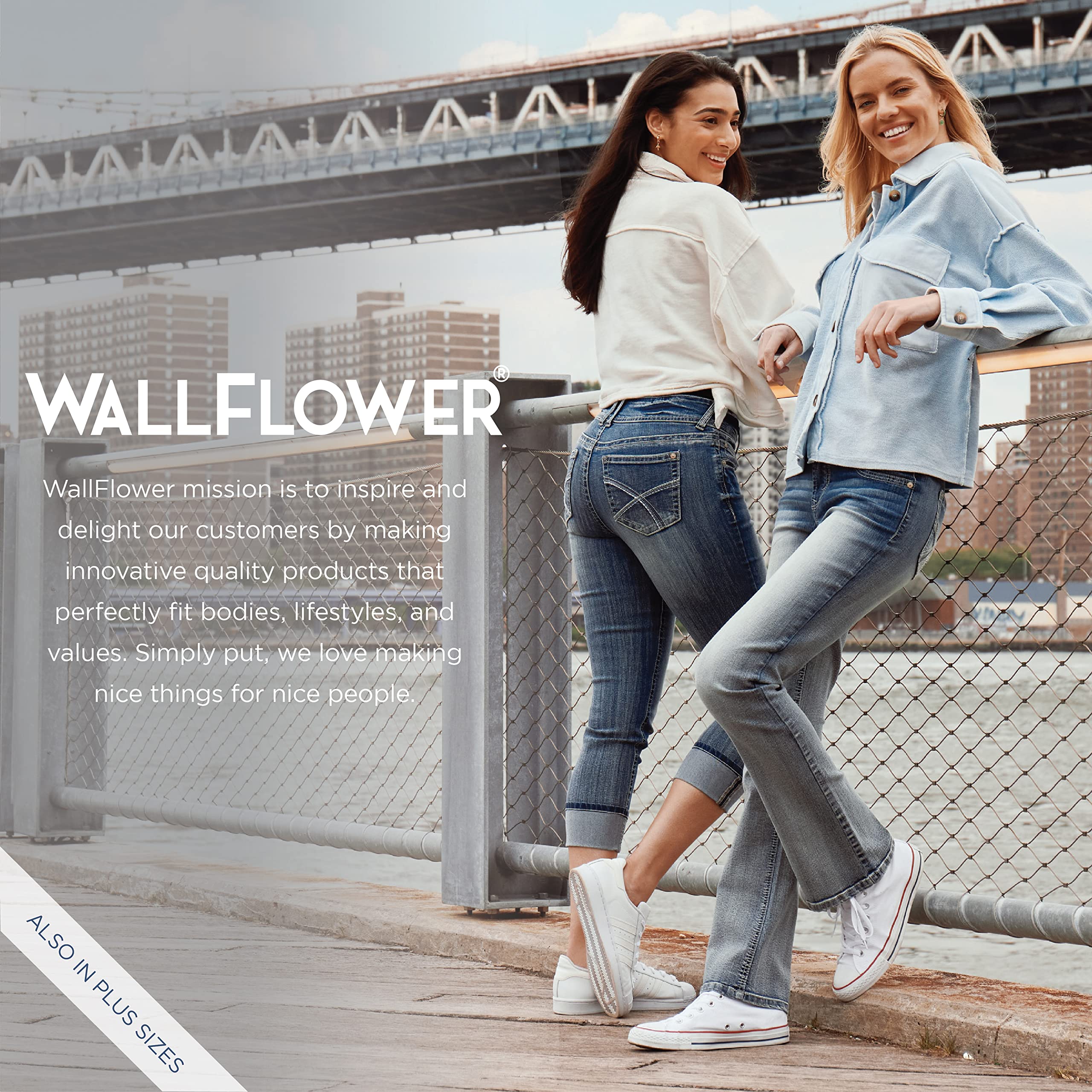 WallFlower Women's Pull On Denim Cropped High-Rise Insta Soft Juniors Jeans, Noir Ankle, 13