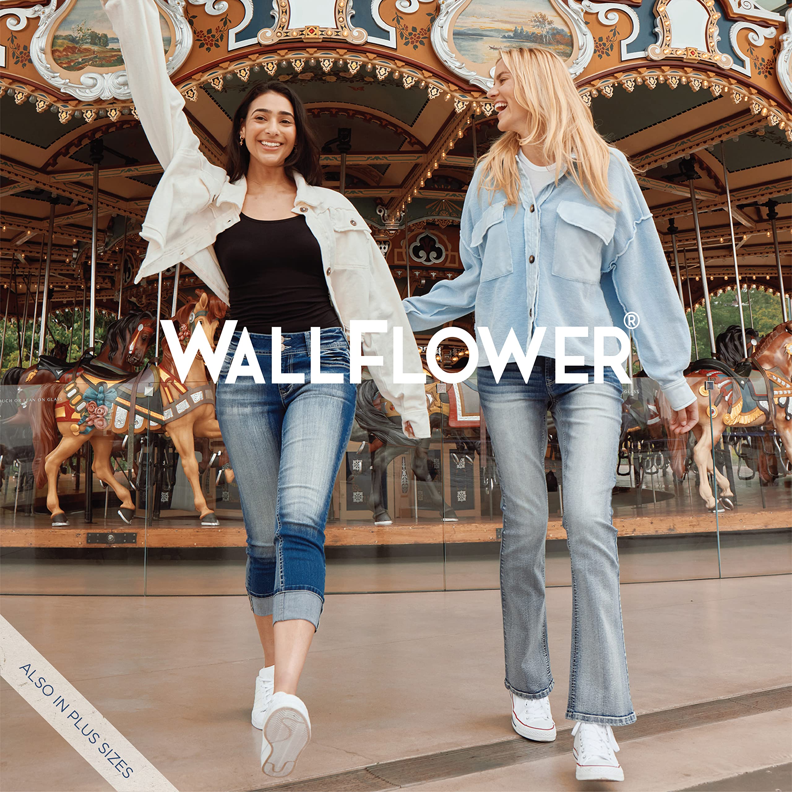 WallFlower Women's Pull On Denim Cropped High-Rise Insta Soft Juniors Jeans, Noir Ankle, 13