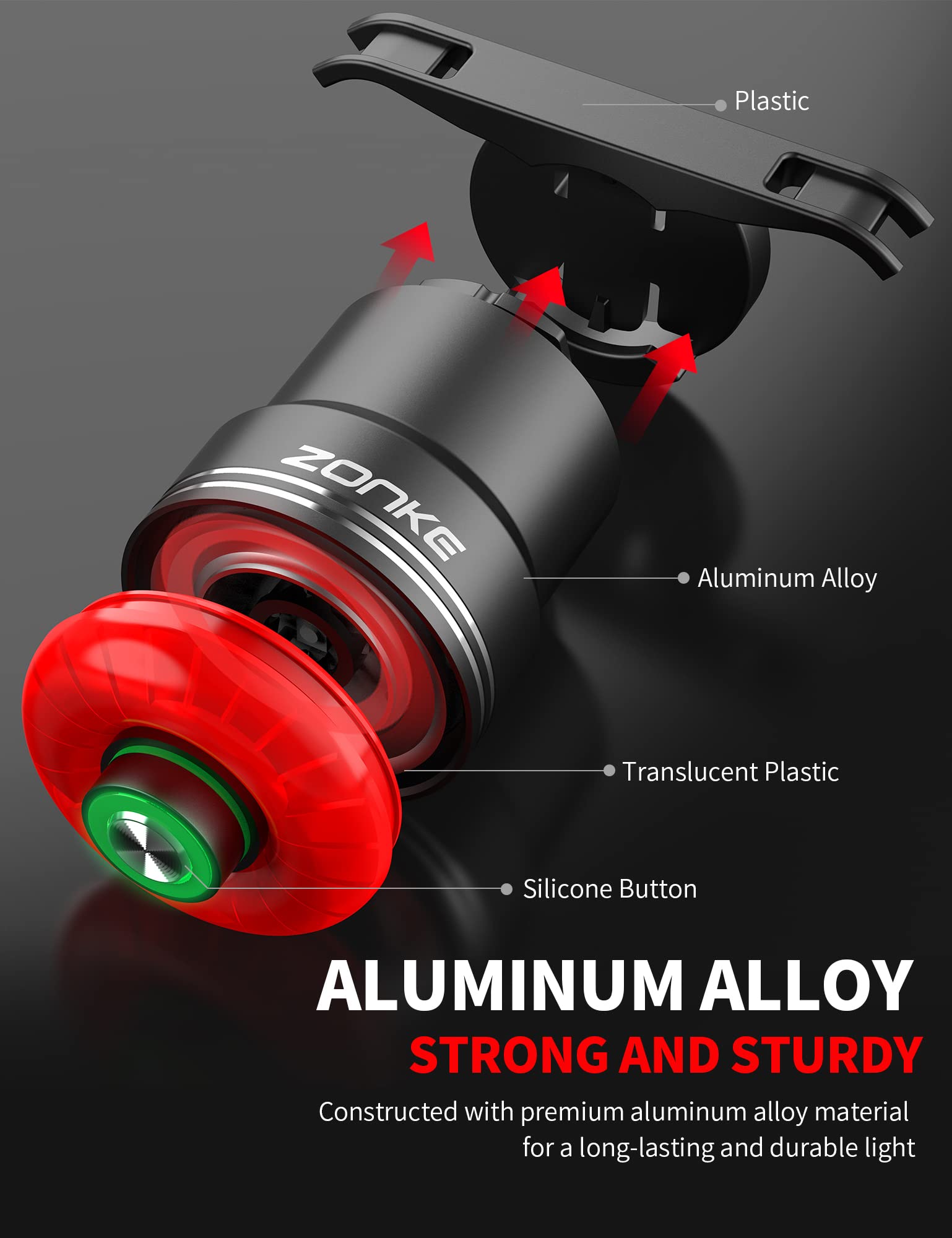 Smart Bike Tail Light with Automatic Brake Detection, USB Rechargeable, Ultra Bright LED Taillight for Night Riding and Bicycle Safety, Waterproof Back Taillights for Road Cycling
