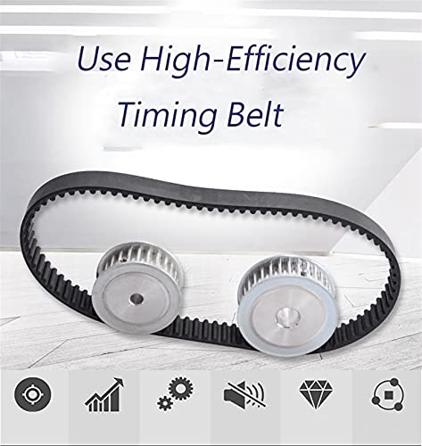 Geeyu HTD Rubber Timing Belts 990-5M-22, 18/20/25mm Width Closed Loop Belts, C=990mm, Arc Tooth Conveyor Belts, 198T, Pulley Belt (Length : 990-5M, Width : Width 28mm)