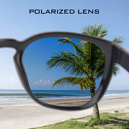 KastKing Tazlina Polarized Sport Sunglasses for Men and Women, Gloss Black Frame, Smoke Lens