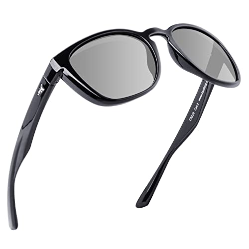 KastKing Tazlina Polarized Sport Sunglasses for Men and Women, Gloss Black Frame, Smoke Lens