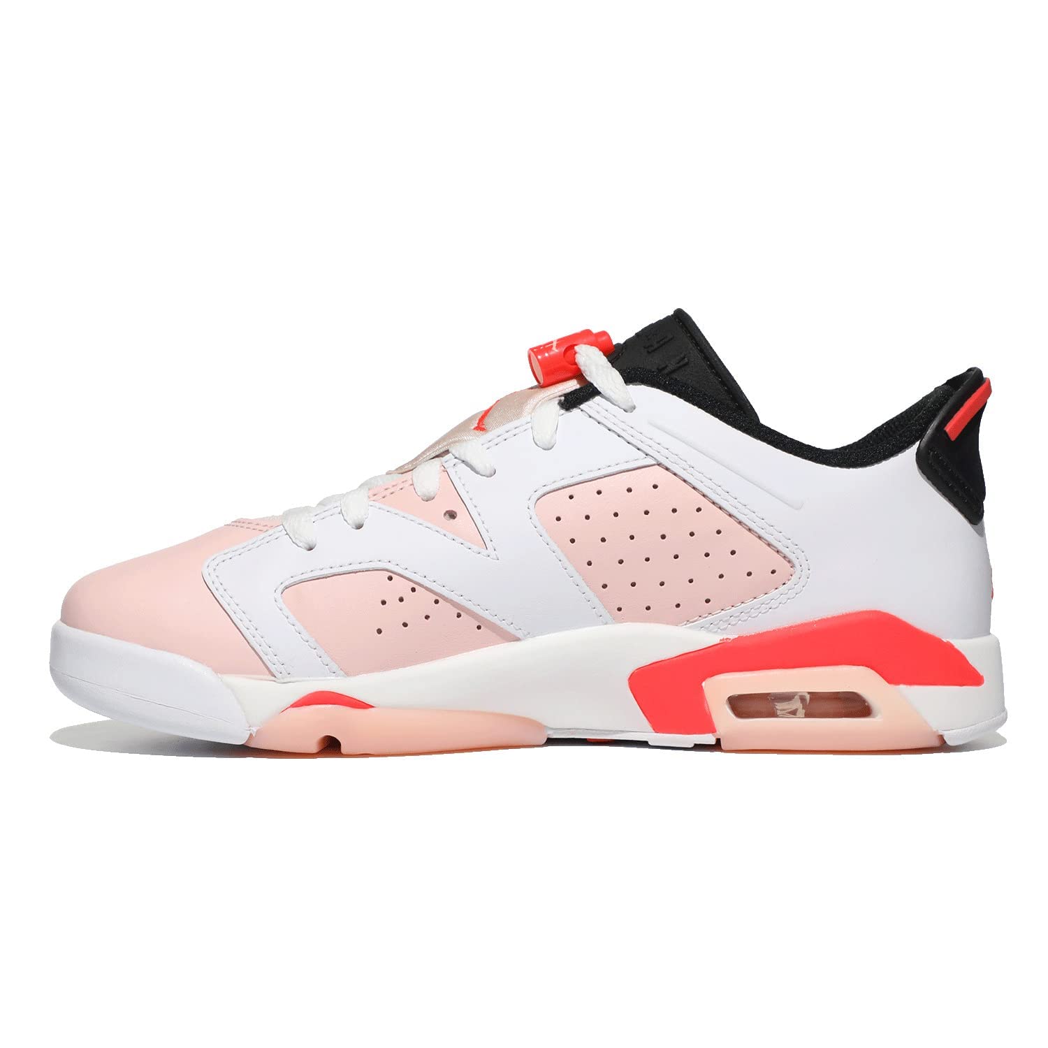 Jordan Girl's Air VI Retro Low Shoe (Big Kid) White/Atmosphere/Infrared 23/Black 5.5 Big Kid M
