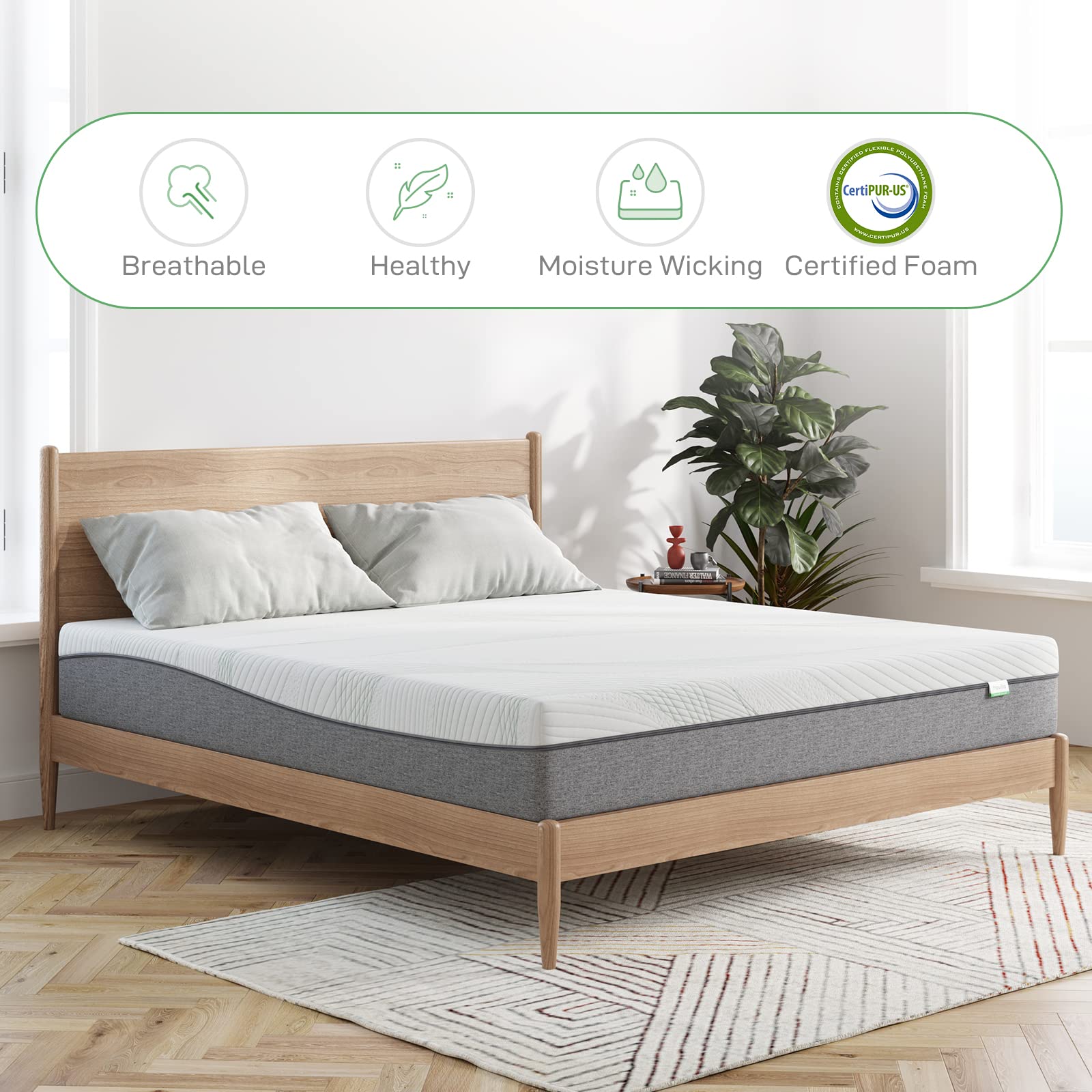 Novilla Full Size Mattress, 10-Inch Gel Memory Foam Mattress for Good Sleep, Pressure Relieving, Matrress-in-a-Box, CertiPUR-US Certified, Medium Plush