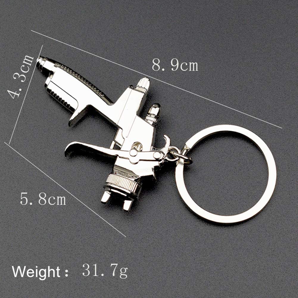 beyondcity 2 PCS SPRAY PAINT Gun Black Metal KEY CHAIN Ring Keychain NEW