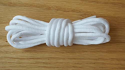Jordan 13 Laces | Replacement Laces - White Round Shoe Laces, Round Athletic Shoe Laces, Jordan Shoe Laces White (White, 63")
