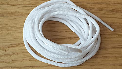Jordan 13 Laces | Replacement Laces - White Round Shoe Laces, Round Athletic Shoe Laces, Jordan Shoe Laces White (White, 63")