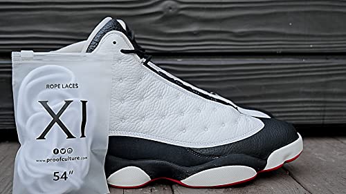 Jordan 13 Laces | Replacement Laces - White Round Shoe Laces, Round Athletic Shoe Laces, Jordan Shoe Laces White (White, 63")