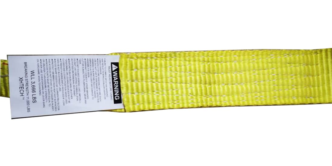 2 Inches High Strength Reinforced Soft Loop,Motorcycle Tie Down Straps,11000Lbs Breaking Strength 4 Pack-Yellow