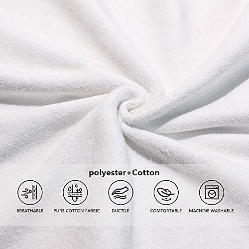 HUSSRITY White Chamomile Towels Super Soft Hand Towel Highly Absorbent Washcloths Quick Dry Bath Towel 30x15 Inch Durable Lightweight