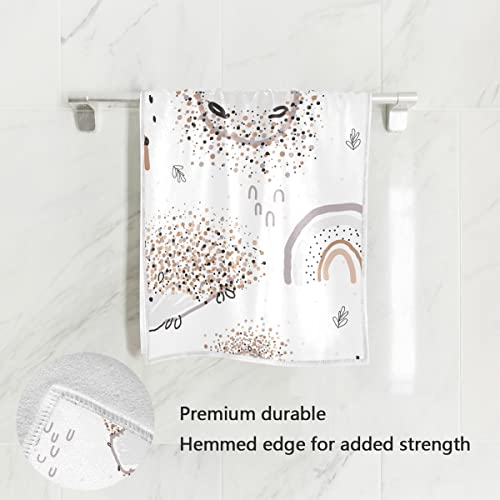 HUSSRITY Hedgehogs and Rainbows Towels Super Soft Hand Towel Highly Absorbent Washcloths Quick Dry Bath Towel 30x15 Inch Durable Lightweight