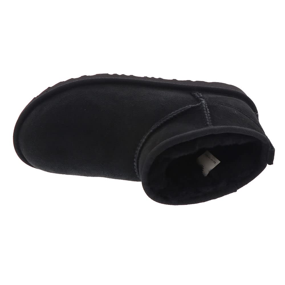 UGG Unisex-Child Classic Ultra Mini Boot, Black, 4