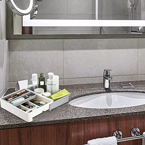 Suwimut 2 Pack Expandable Drawer Organizer, Flatware Drawer Tray Silverware Organizer Utensil Holder Cutlery Tray with Drawer Dividers for Kitchen Utensils and Flatware, Office, Bathroom