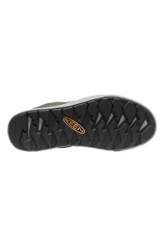 KEEN Women's Elle Winter Mid Height Insulated Waterproof Pull On Ankle Boots, Steel Grey/Blue Shadow, 10