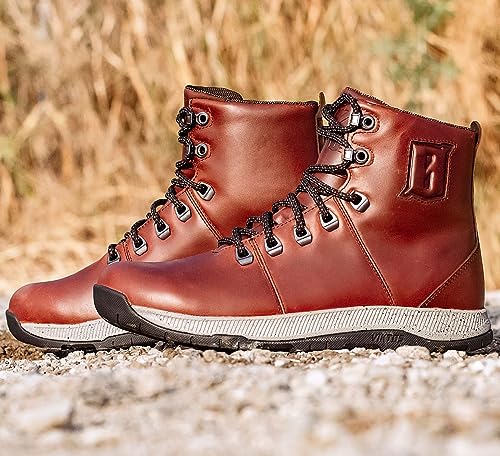 VIKTOS Men's Full-Grain Leather Mid-Height Breathable Actual Waterproof Boots, Gunstock, 9
