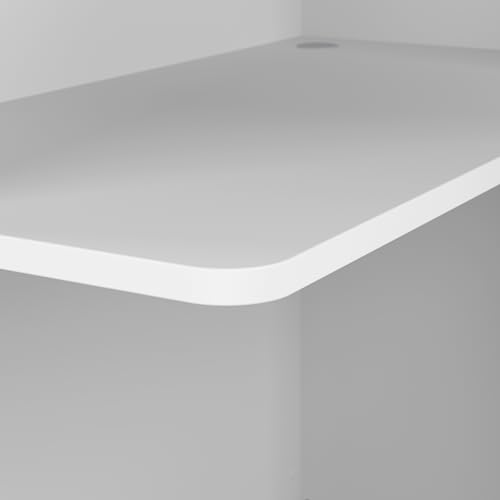 Bush Business Furniture Studio C 72W Reception Desk with Shelves in White