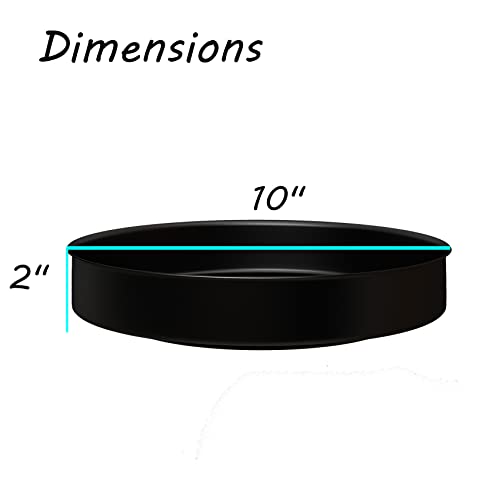 Lazy Susan Organizer 10 inch Stainless Steel Metal Turntable Rotating Spice Racks for Pantry Cabinet Cupboard Organizer Table Black