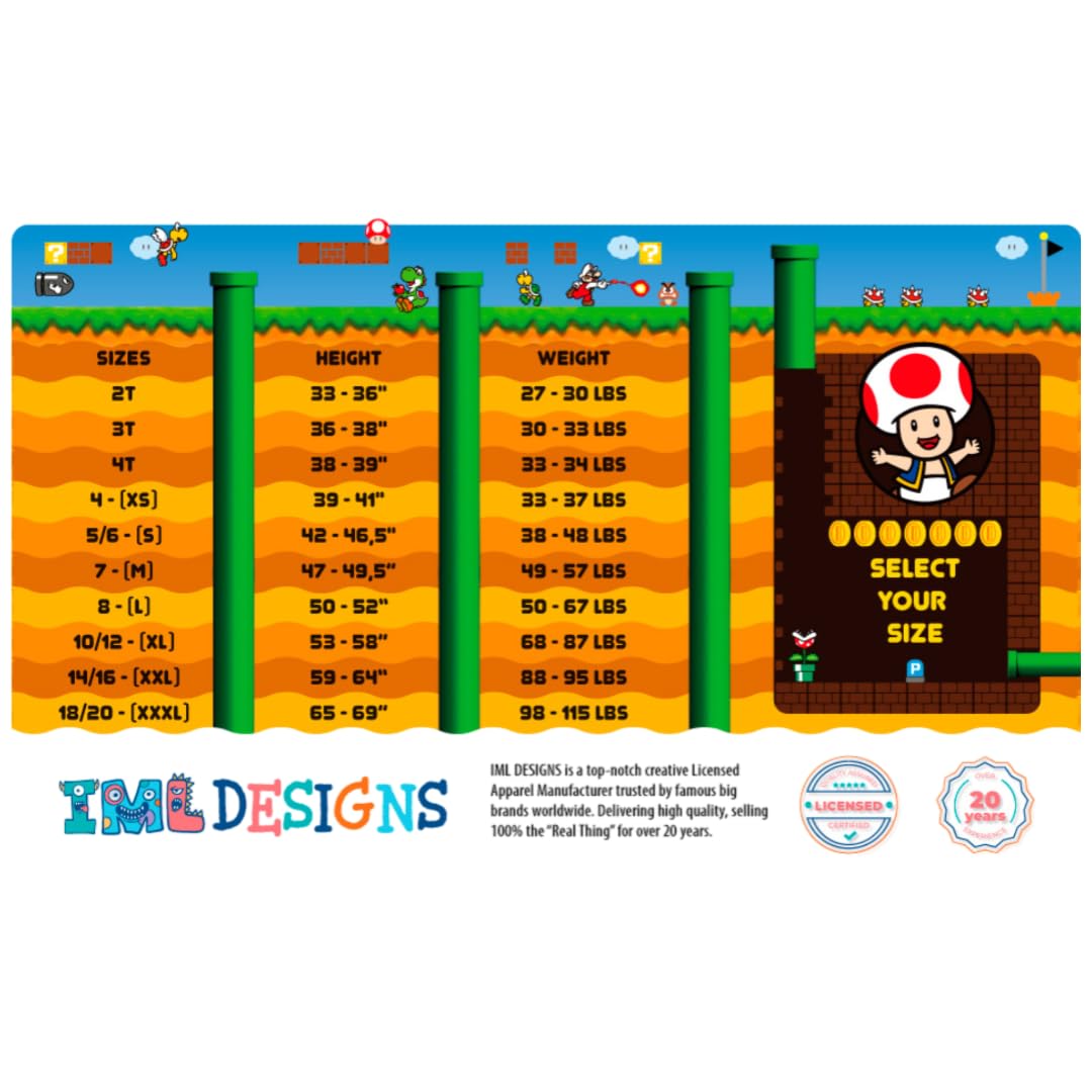 Nintendo Super Mario Bomber Jacket for Boys, Mario and Luigi Bomber Jacket (Mario Blue, Size 7)