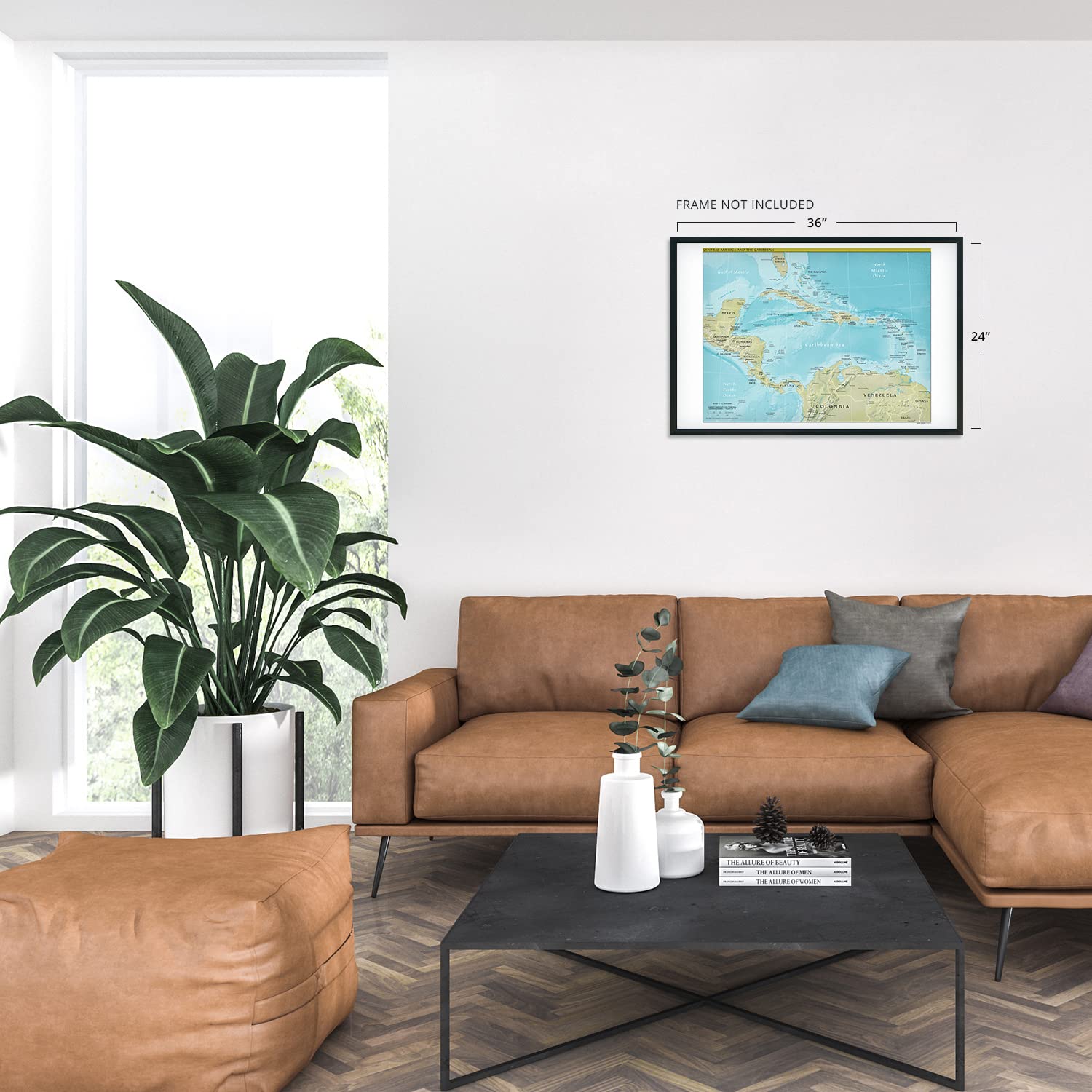 HISTORIX 2021 Central America Map - 24x36 Inch Central America and Caribbean Map - Wall Map of Central America and the Caribbean Poster Print