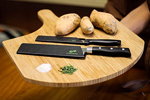 EVERPRIDE 6 Inch & 8 Inch Chef Knife Guard Set (2-Piece Set) Universal Blade Edge Cover Sheaths for Chef and Kitchen Knives β Durable, BPA-Free, Felt Lined, Sturdy ABS Plastic β Knives Not Included