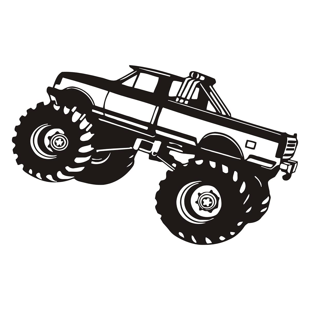 JUEKUI Big Truck Car Wall Decal Stickers Supersize SUV Super Truck Boys Bedroon Living Room Decoration Wall Decor Poster WS107 (Black)