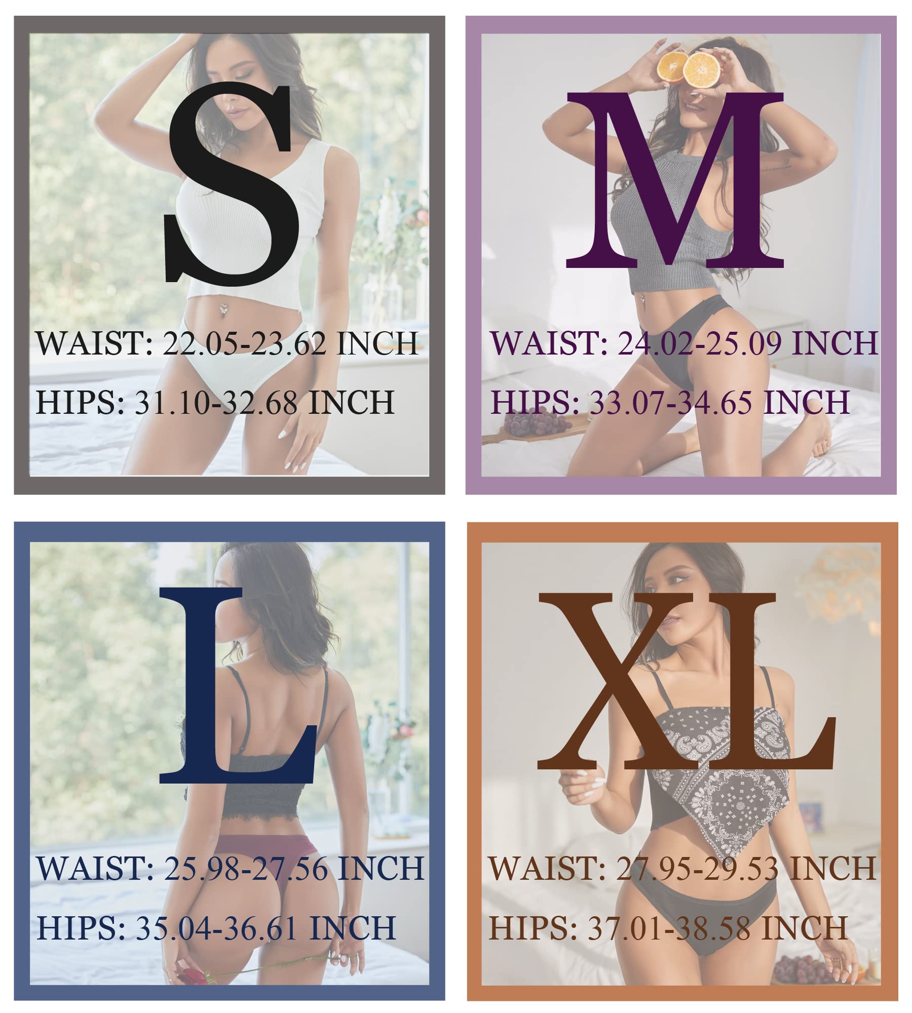 FINETOO 10 pack Cotton Thongs for Women Breathable Low Rise Bikini Lady Panties Womens Underwear Sexy S-XL