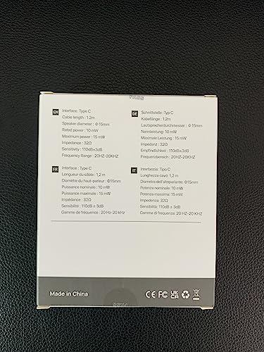 USB C Headphones for iPhone 16 15 Pro Max Plus iPad Pro USB C Earphones with Microphone Volume Control USB C Wired Earbuds USB Type C Earphone for Google Pixel 8 7 6A 5 Samsung S24 S23 S22 S21 S20 A55