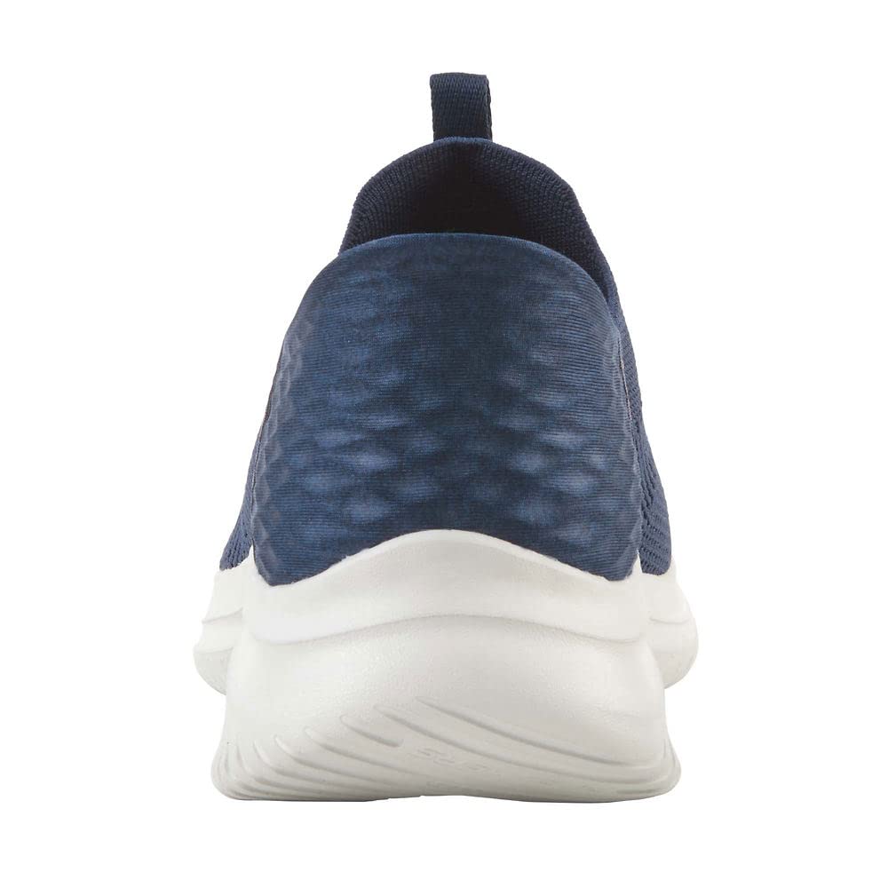 Skechers Men's Ultra Flex 3.0 Smooth Step Hands Free Slip-ins Sneaker, Navy Knit Trim, 8