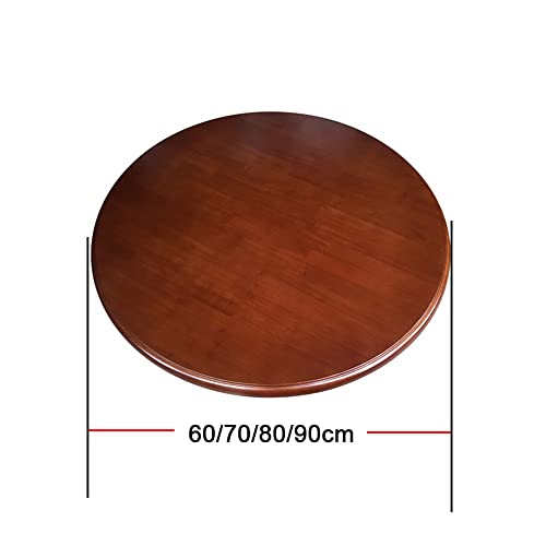REDEXI Wood 30in Rotating Serving Tray Large Dining Table Turntable Round Rotatable Serving Plate Kitchen Countertop Lazy Susan Heavy Duty Tray, Rustic Style (Size : 80cm/30in)