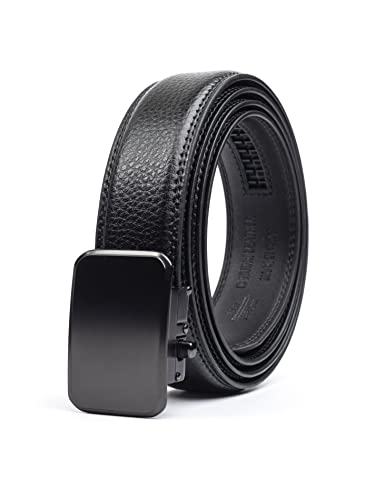 Joseph Elliott Belts Men's Genuine Leather Ratchet Adjustable Golf Belt Black, Black Buckle