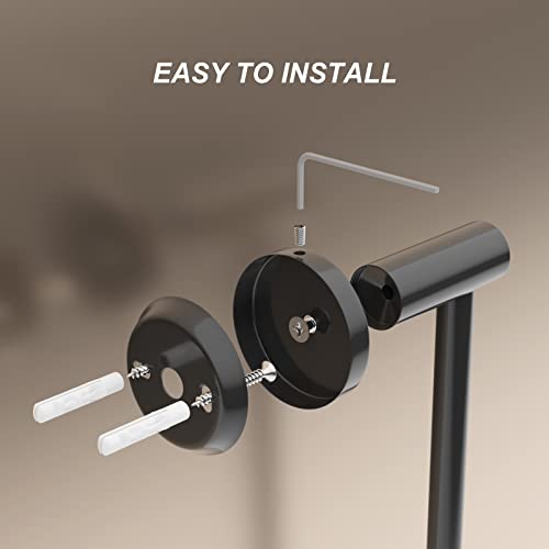 2 Pack Adjustable Single Bath Towel Bar 16 to 27.6 Inch, ZUEXT Oil Rubbed Black Stainless Steel Towel Holder Hanger,Expandable Wall Mounted Towel Rail for Bathroom Kitchen,1" Tube Towel Rail Racks
