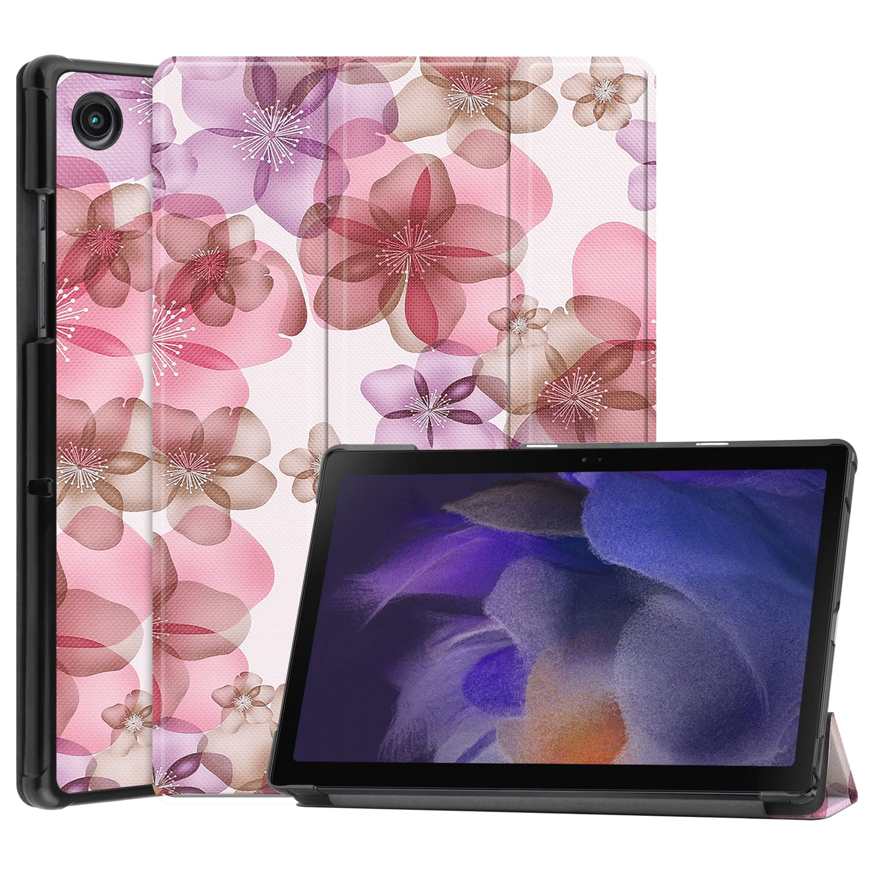 Gylint Case for Samsung Galaxy Tab A8 10.5-Inch (2022), Slim Lightweight Stand Cover with Auto Wake/Sleep for Galaxy Tab A8 (SM-X200/X205/X207) Flower