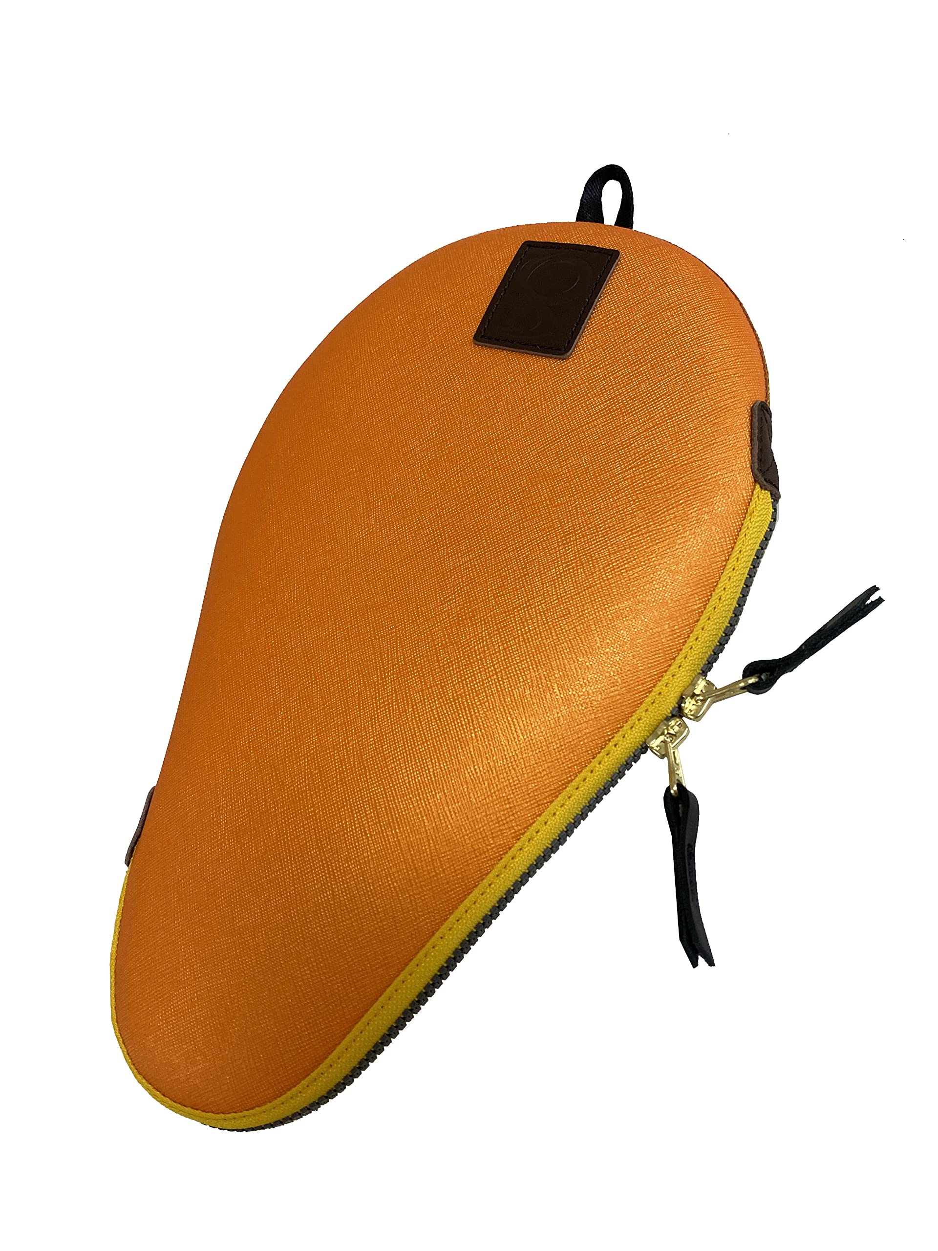 OneJoy Table Tennis Racket Bag, Single Ping Pong Paddle Case, Table Tennis Racket Cover, Ping Pong Bat Case for Single Table Tennis Bag with Zipper [ Orange] 11 inch x 6.7 inch (28cm x 17cm)