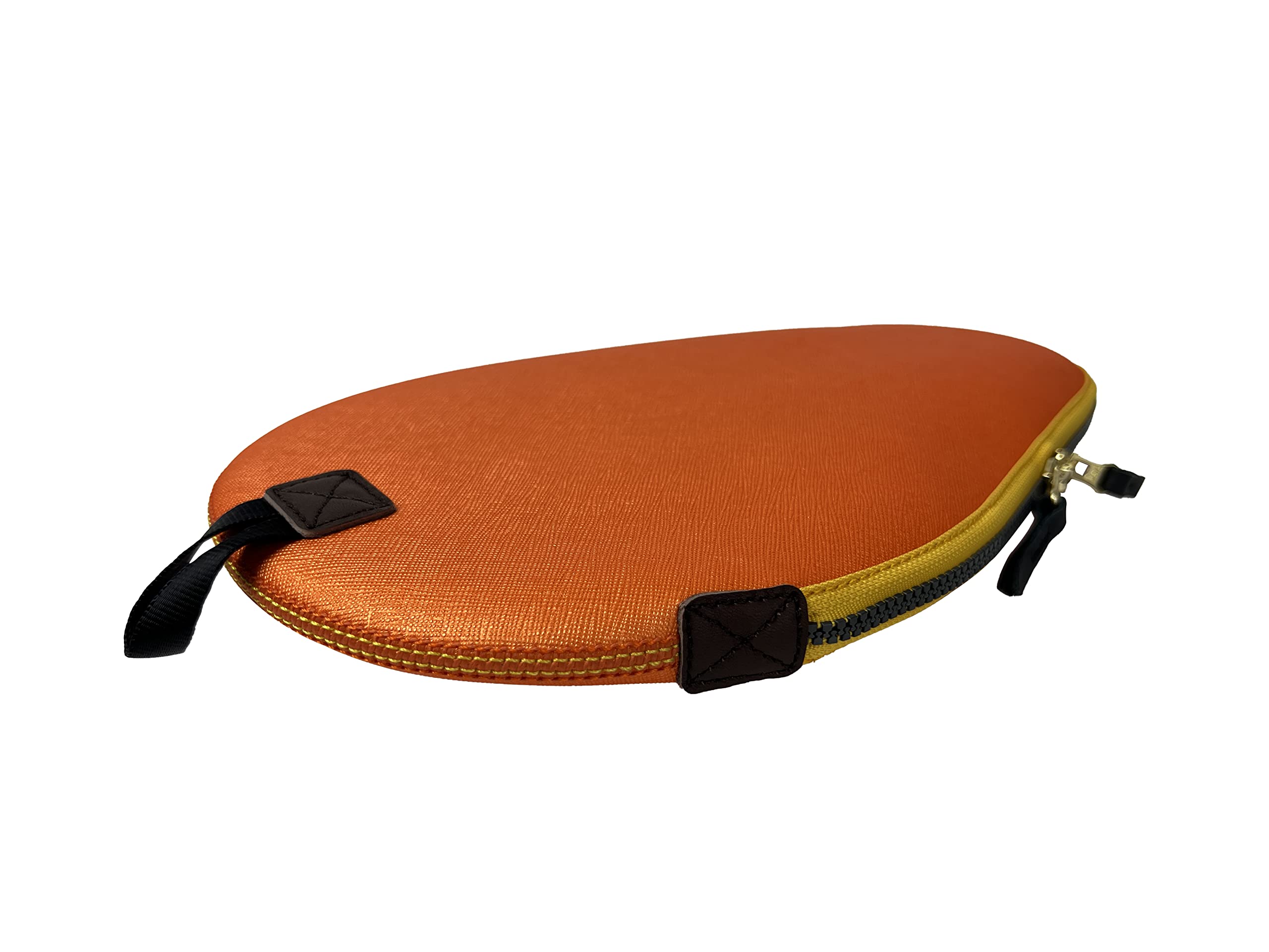 OneJoy Table Tennis Racket Bag, Single Ping Pong Paddle Case, Table Tennis Racket Cover, Ping Pong Bat Case for Single Table Tennis Bag with Zipper [ Orange] 11 inch x 6.7 inch (28cm x 17cm)