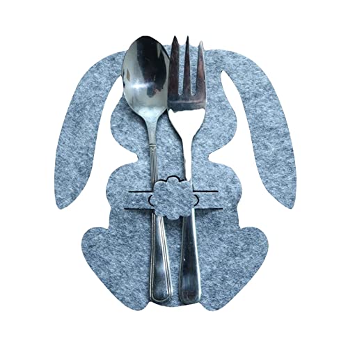 4Pcs Easter Cutlery Bag Set Festive Party Cutlery Decoration Bag Cutlery Decoration PZ3