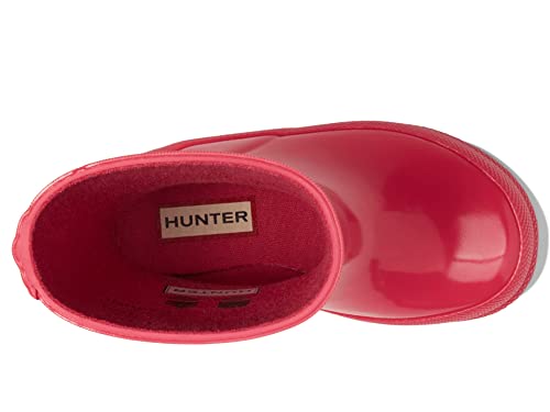 Hunter Little Kids Original First Classic Gloss Rain Boot, Bright Pink, 11