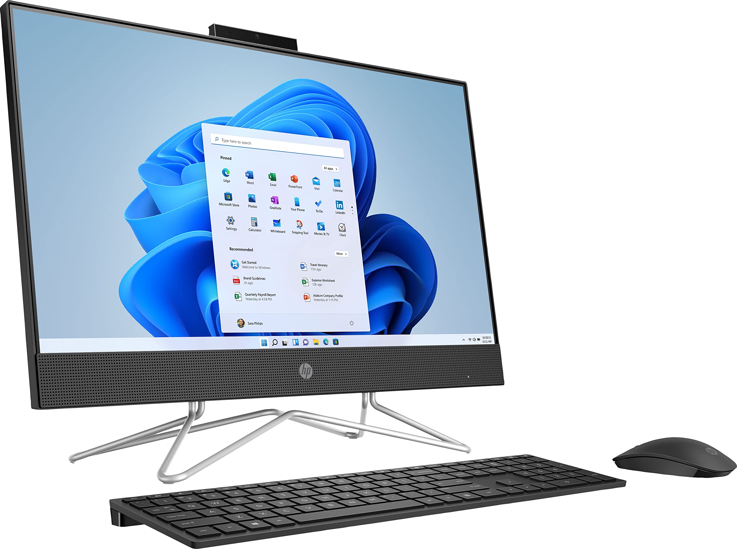 HP 2023 24'' FHD IPS Touch All-in-One Desktop PC Intel 4-Core Pentium Silver J5040 Intel UHD Graphics 16GB DDR4 256GB NVMe SSD WiFi AC BT RJ-45 HDMI Webcam Wireless KB Mouse Windows 11 w/RE USB