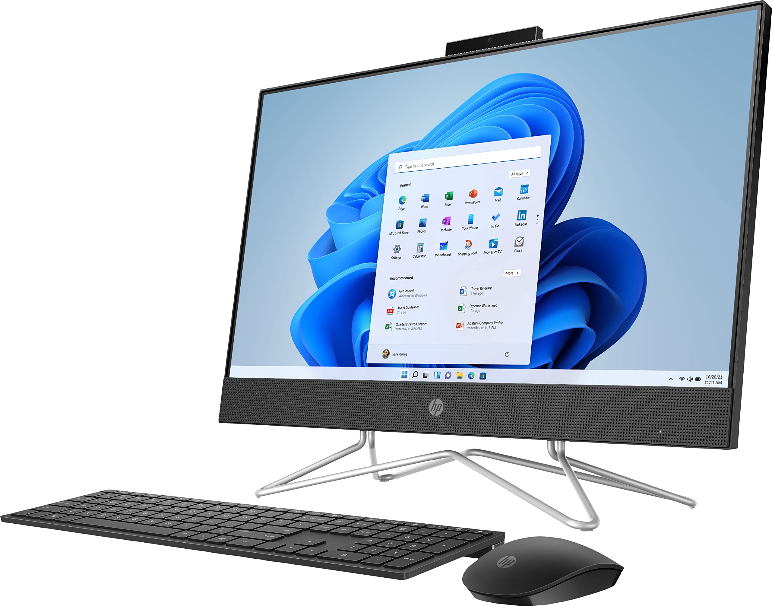 HP 2023 24'' FHD IPS Touch All-in-One Desktop PC Intel 4-Core Pentium Silver J5040 Intel UHD Graphics 16GB DDR4 256GB NVMe SSD WiFi AC BT RJ-45 HDMI Webcam Wireless KB Mouse Windows 11 w/RE USB