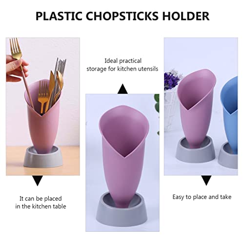 UPKOCH 1pc Chopsticks Flatware Serving with Fork Cute Kitchen Straw Organizer Cutlery Accessories Plastic Silverware Basket for Base Utensils Caddy Utinsels Spoon to Forks Tableware