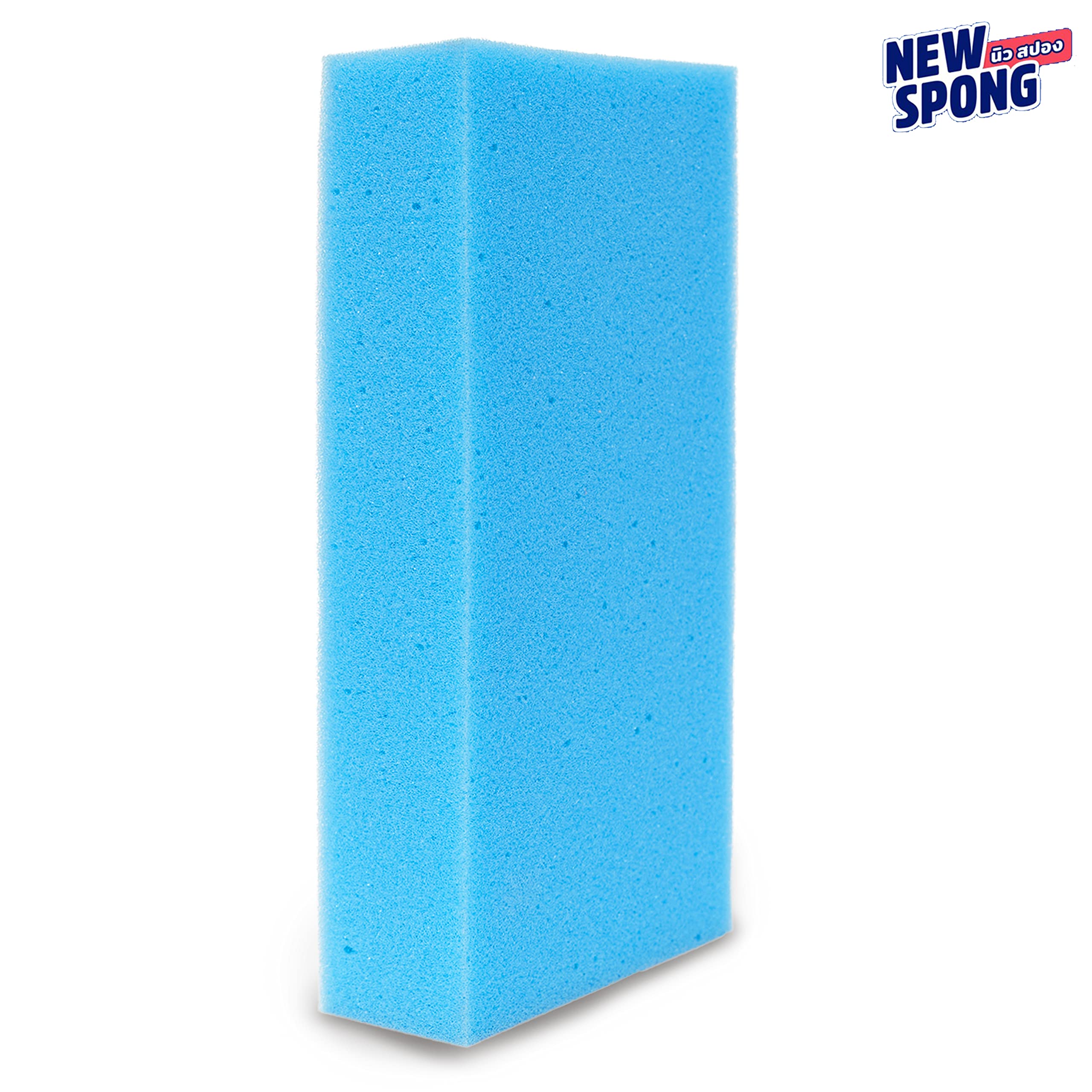 New spong New Spong - Multi-Purposes Sponge, All-Purpose Scrubbing Sponges - for a Wide Range of Textures Such as Glass, Ceramic, or car Wheels, Blue