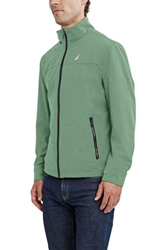Nautica Men's Waterproof, Windproof, Golf, Hiking, Travel, Casual Wear Windbreaker Jacket, Ivy Green, Small