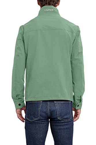 Nautica Men's Waterproof, Windproof, Golf, Hiking, Travel, Casual Wear Windbreaker Jacket, Ivy Green, Small