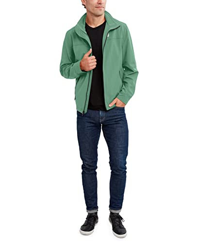 Nautica Men's Waterproof, Windproof, Golf, Hiking, Travel, Casual Wear Windbreaker Jacket, Ivy Green, Small