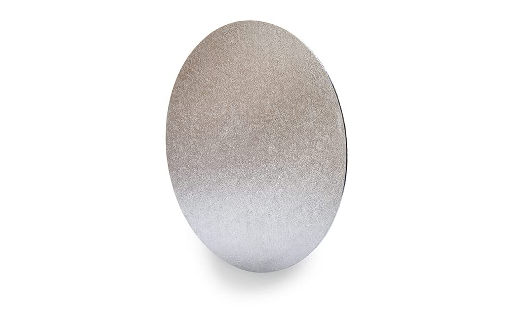 Anniversary House Silver Square | 25cm 14-inch, Pack of 1, Individually Wrapped, Sturdy Fibre Cake Board Round, STRW14, 14inch