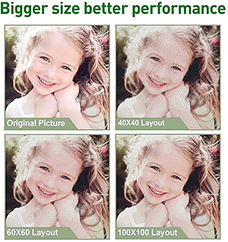 Custom Diamond Painting Kits Personalized 5D DIY Diamond Art for Adults/Kids Beginners Round Gem Art Diamond Dots Customized Photo Picture for Home Wall Decor (40X40cm(15.7X15.7in), Round Drill)