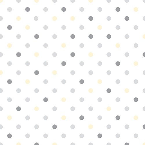 Con-Tact Brand Grip Prints Durable Non-Adhesive Anti-Slip Shelf and Drawer Liner, 18'' x 4', Dottie Grey