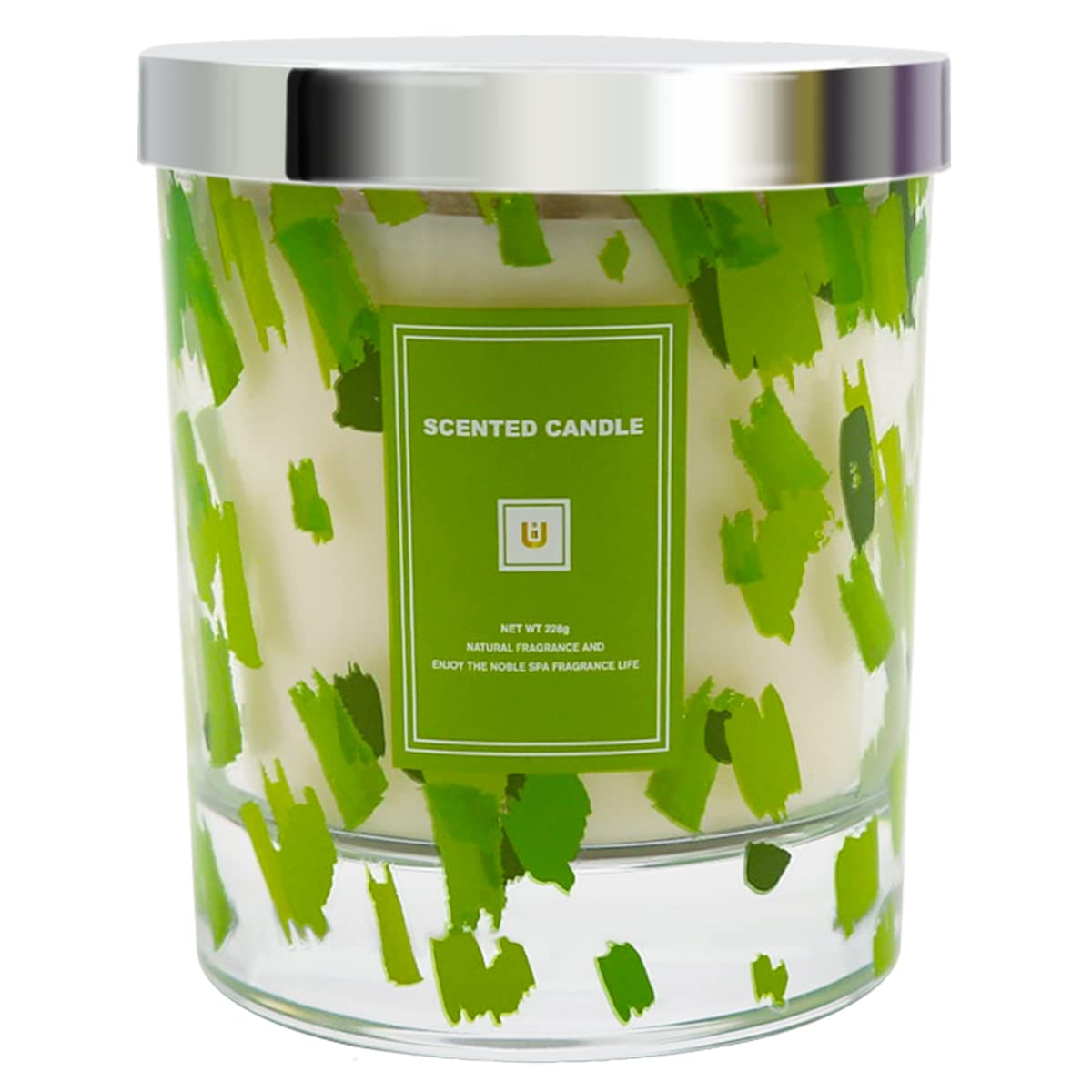 Haoson Vanilla & Jasmine Scented Candle Gift Set in Glass Jar Natural Soy Wax Aromatherapy Stress Relief Candle for Women Home Mother's Day Christmas