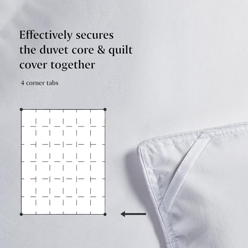 Beautyrest White Goose Down Comforter King Size - All Seasons Warmth Sateen Cotton European Down Duvet Insert 650 Fill Power Feather Down Comforter Insert Made in USA